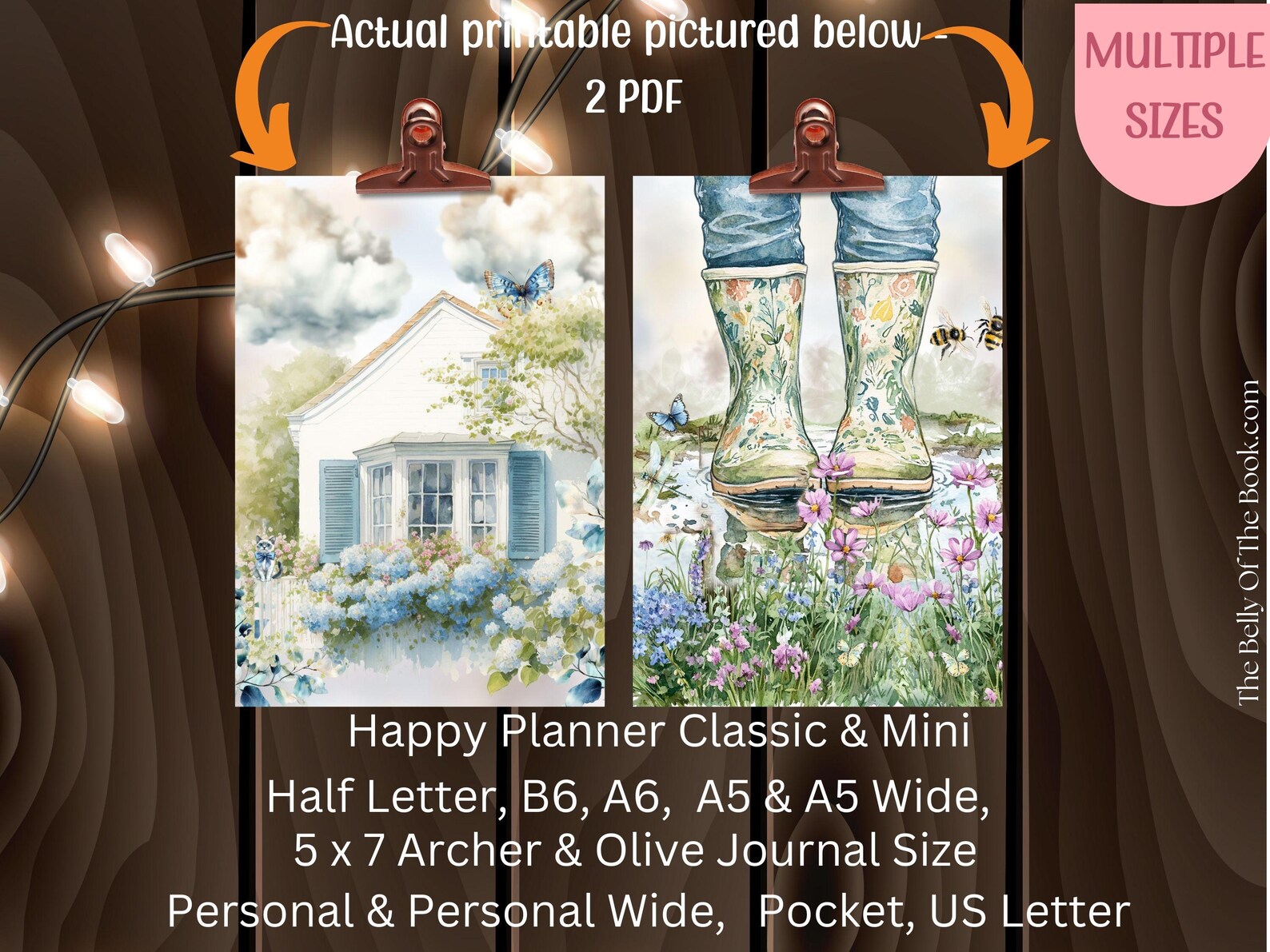 Spring Awakening Watercolor Printable Dashboard for Happy Planner, A6 ...