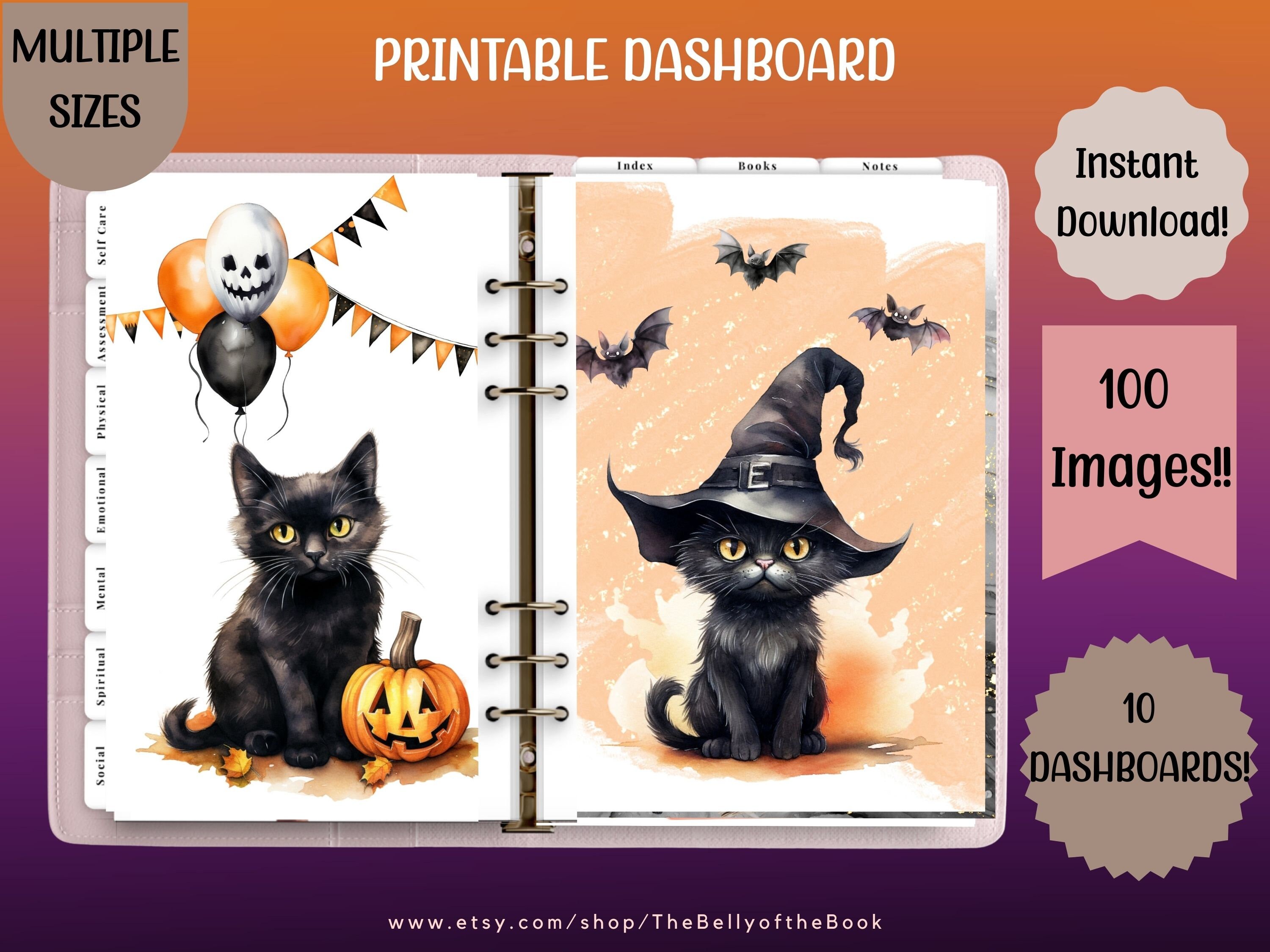 Spooky Halloween Scene Planner Dashboard - Autumn Printable for ...