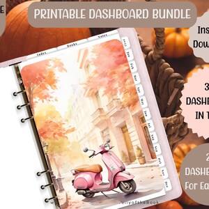 Printable Planner Dashboard With Fall Building Themes - Ring Binder ...