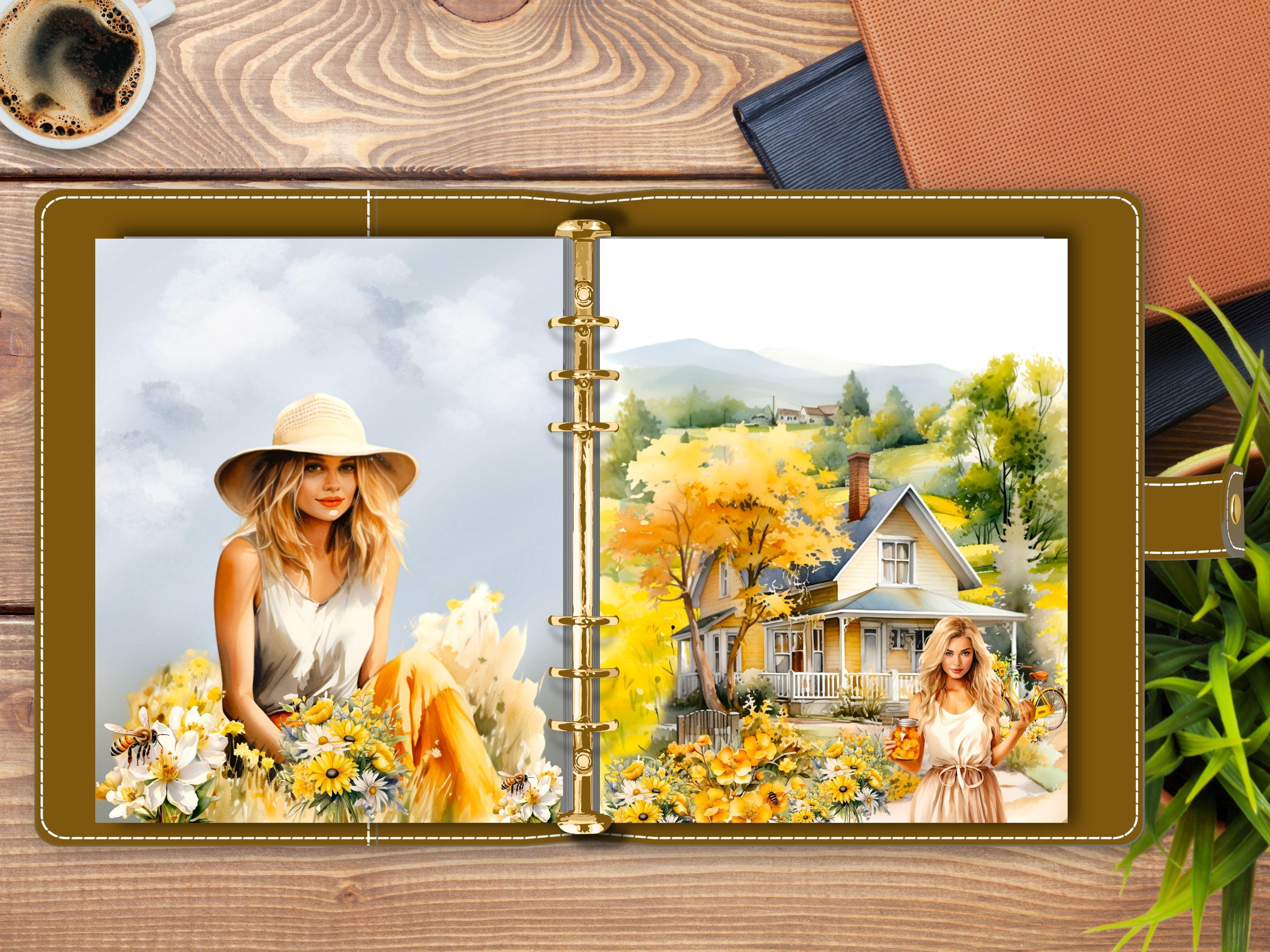 Fall Planner Dashboard Printable: Honey & Petals Autumn Leaves (digital ...
