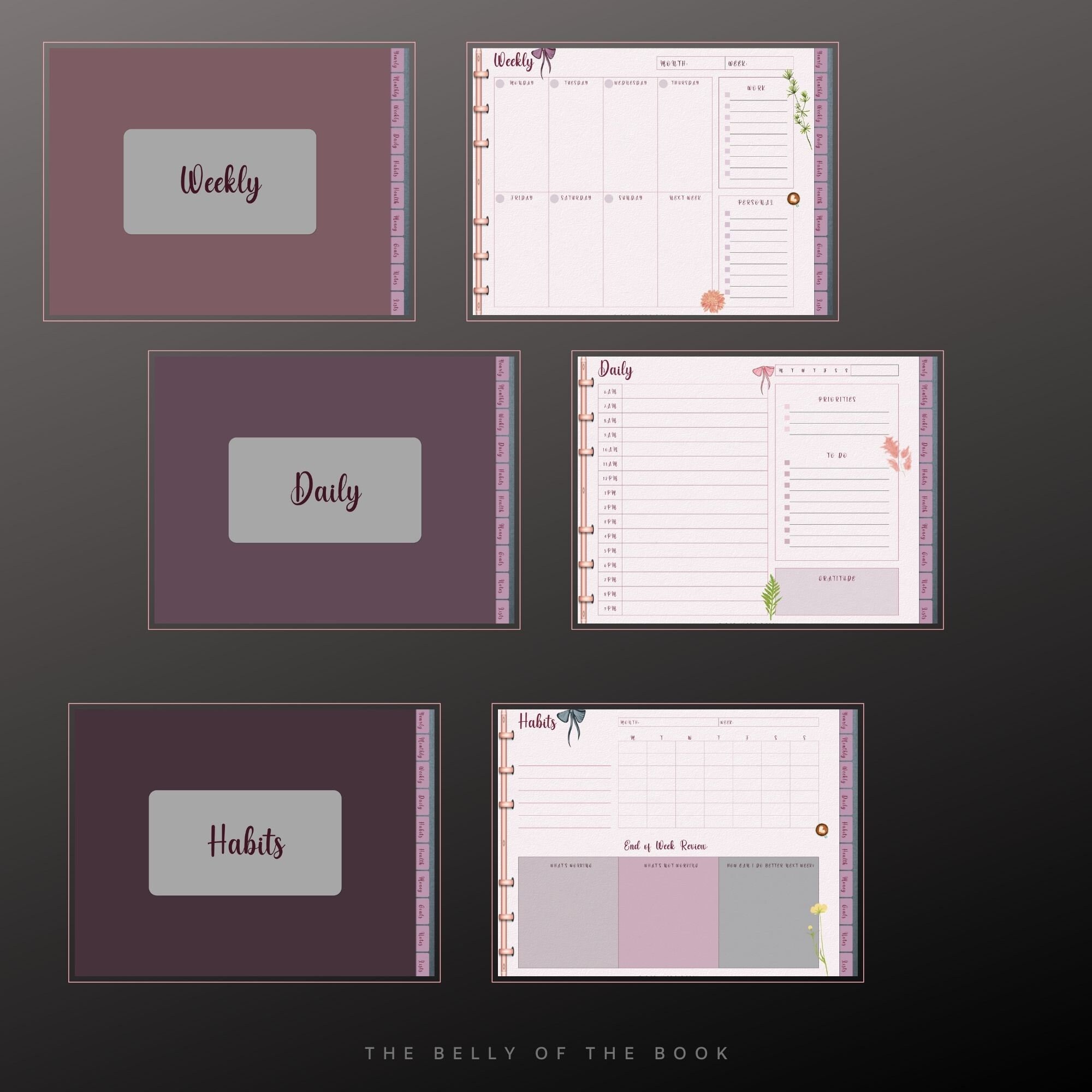 Landscape DIGITAL Planner, UPDATED Life Planner, Digital Journal. Bonus ...