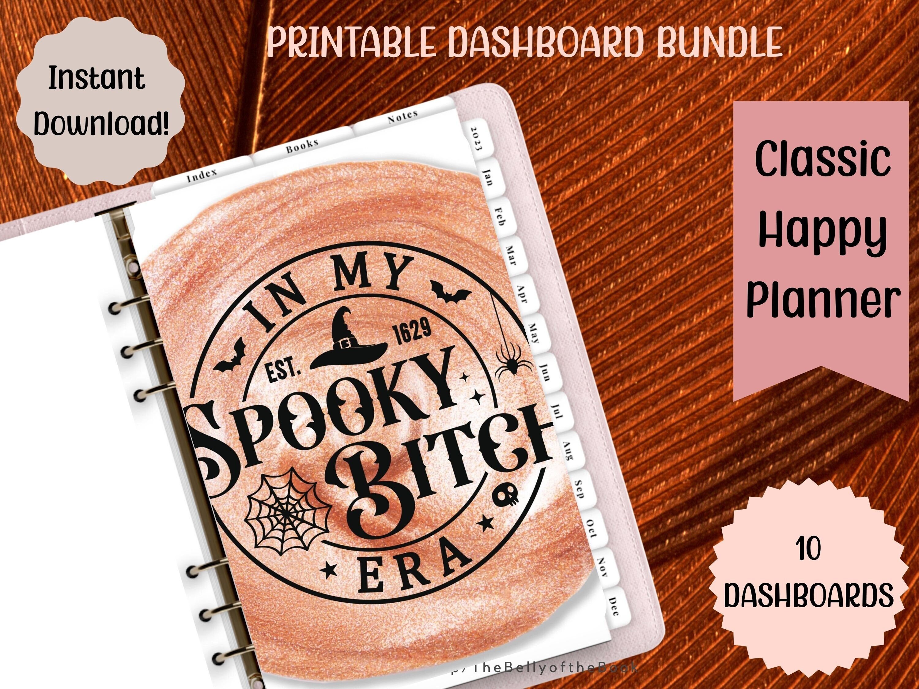 Halloween Printable Planner Dashboard Set 10 Spooky Designs, Perfect ...