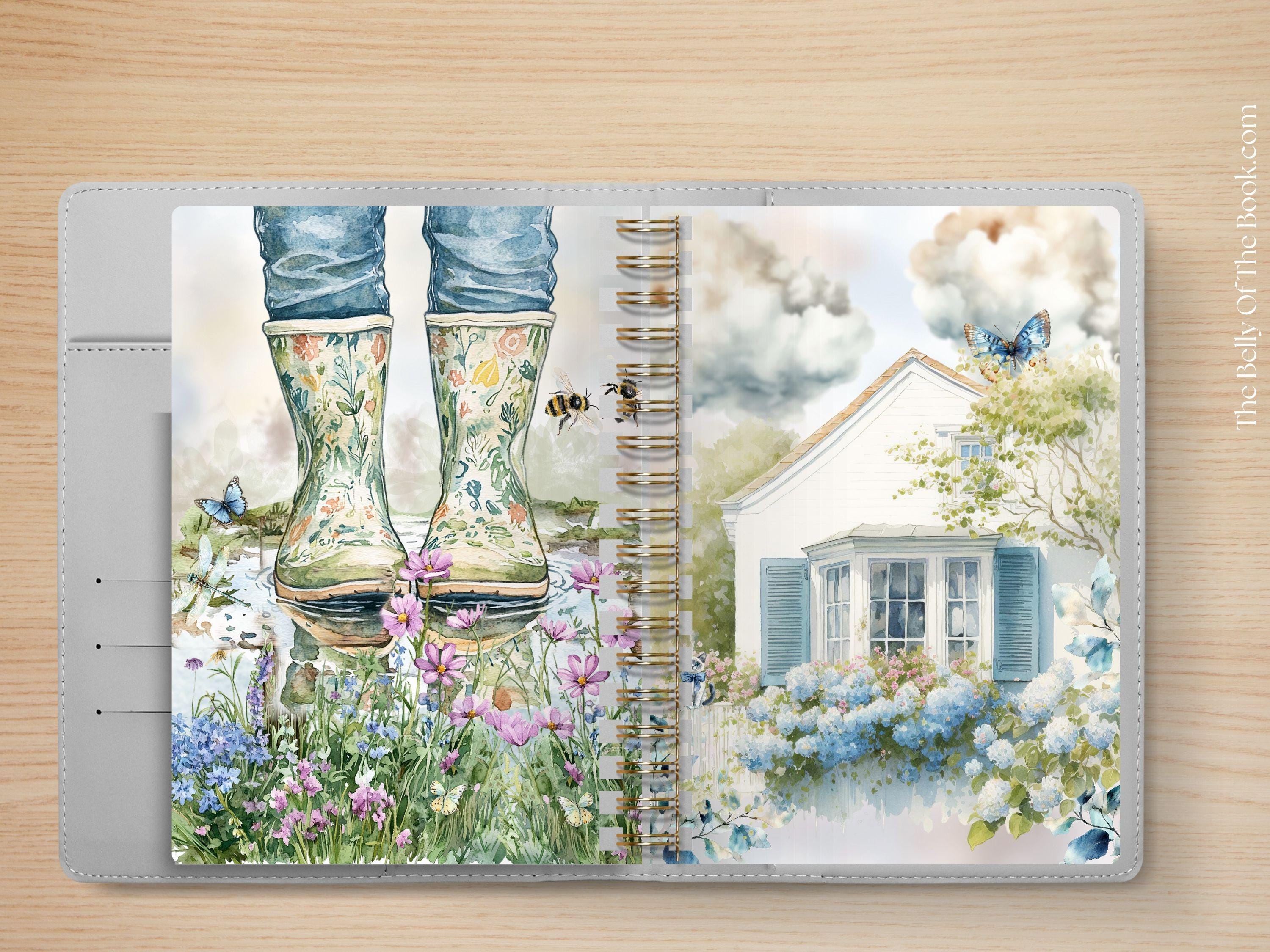 Spring Awakening Watercolor Printable Dashboard for Happy Planner, A6 ...