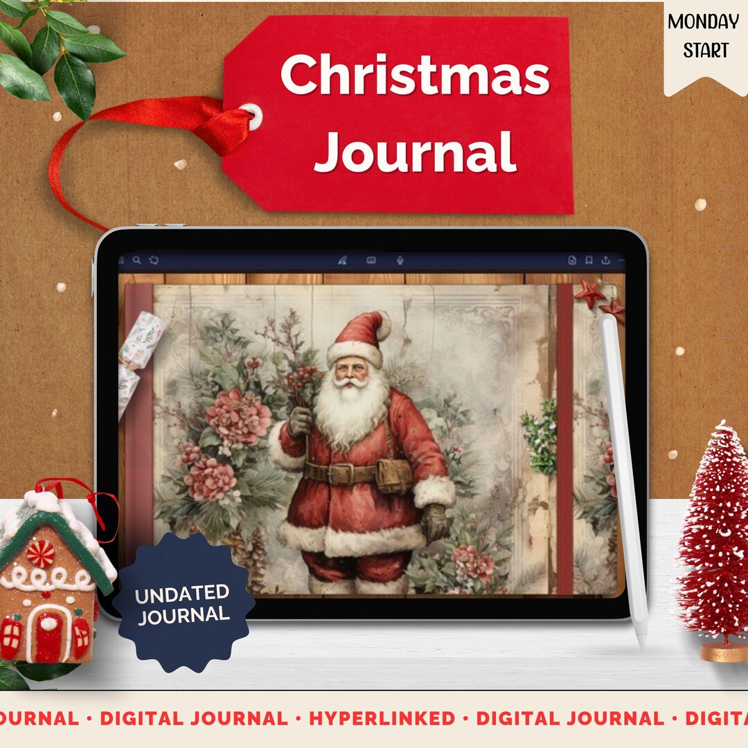 Christmas Journal Digital Set With Affirmation Cards & Stickers ...