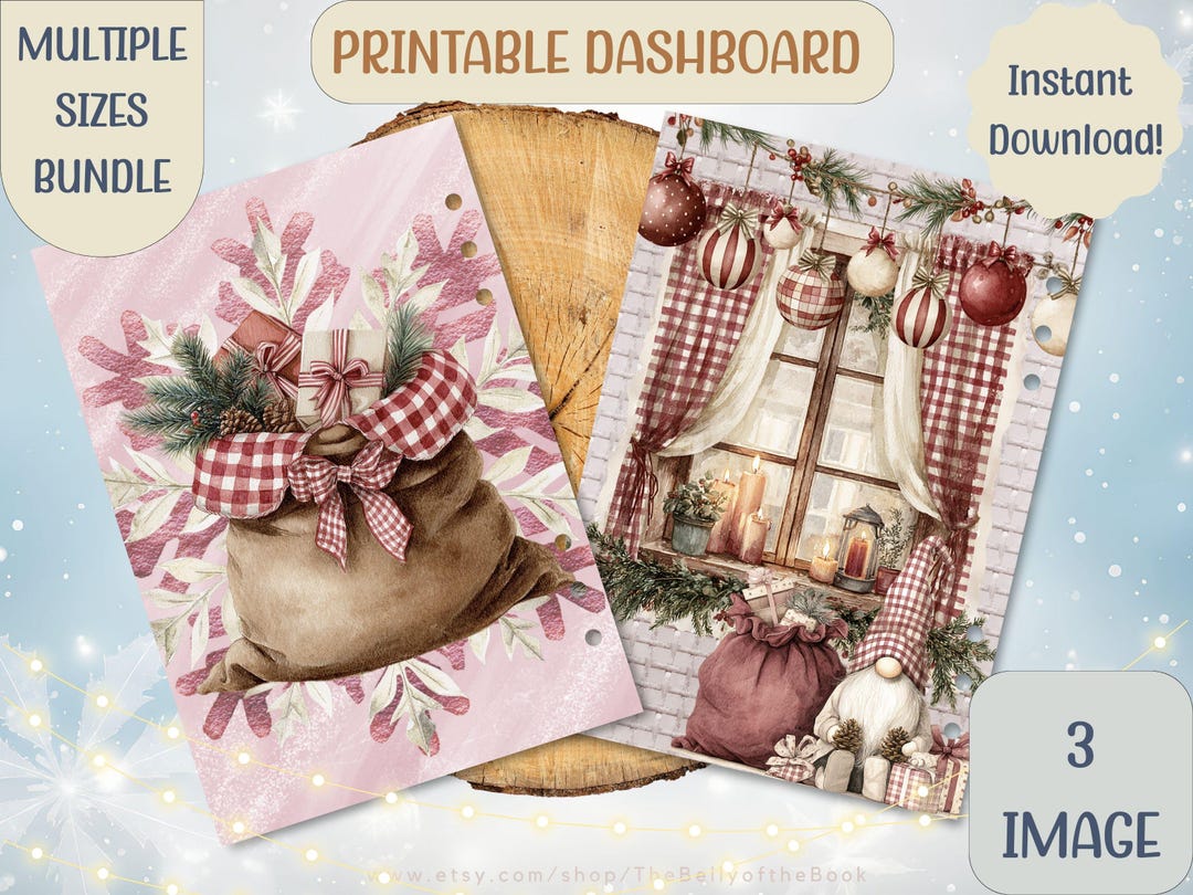 Cozy Christmas Cottage Planner Dashboard – Printable Set of 3 in ...
