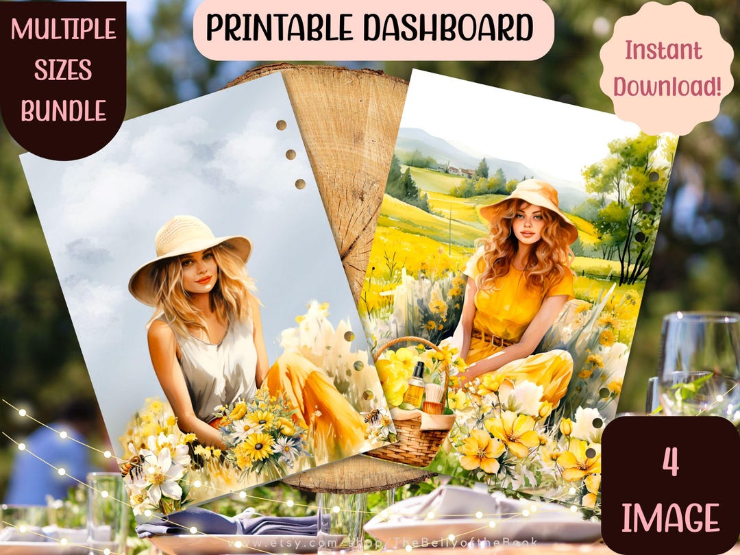 Fall Planner Dashboard Printable: Honey & Petals Autumn Leaves (digital ...