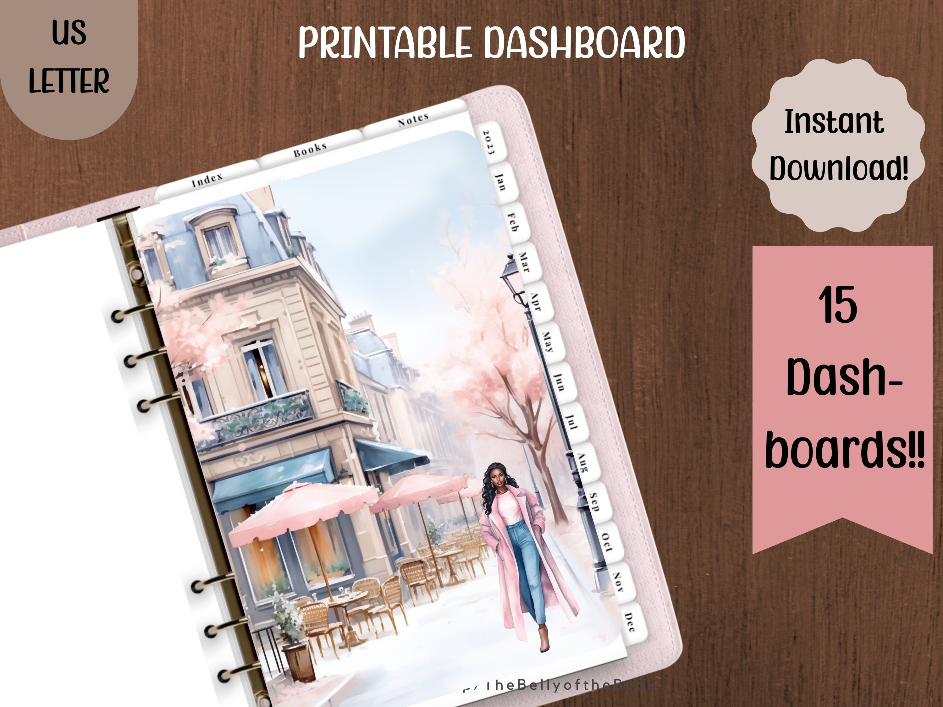 Winter Planner Girl Dashboard Bundle - 15 Unique Designs in US Letter ...
