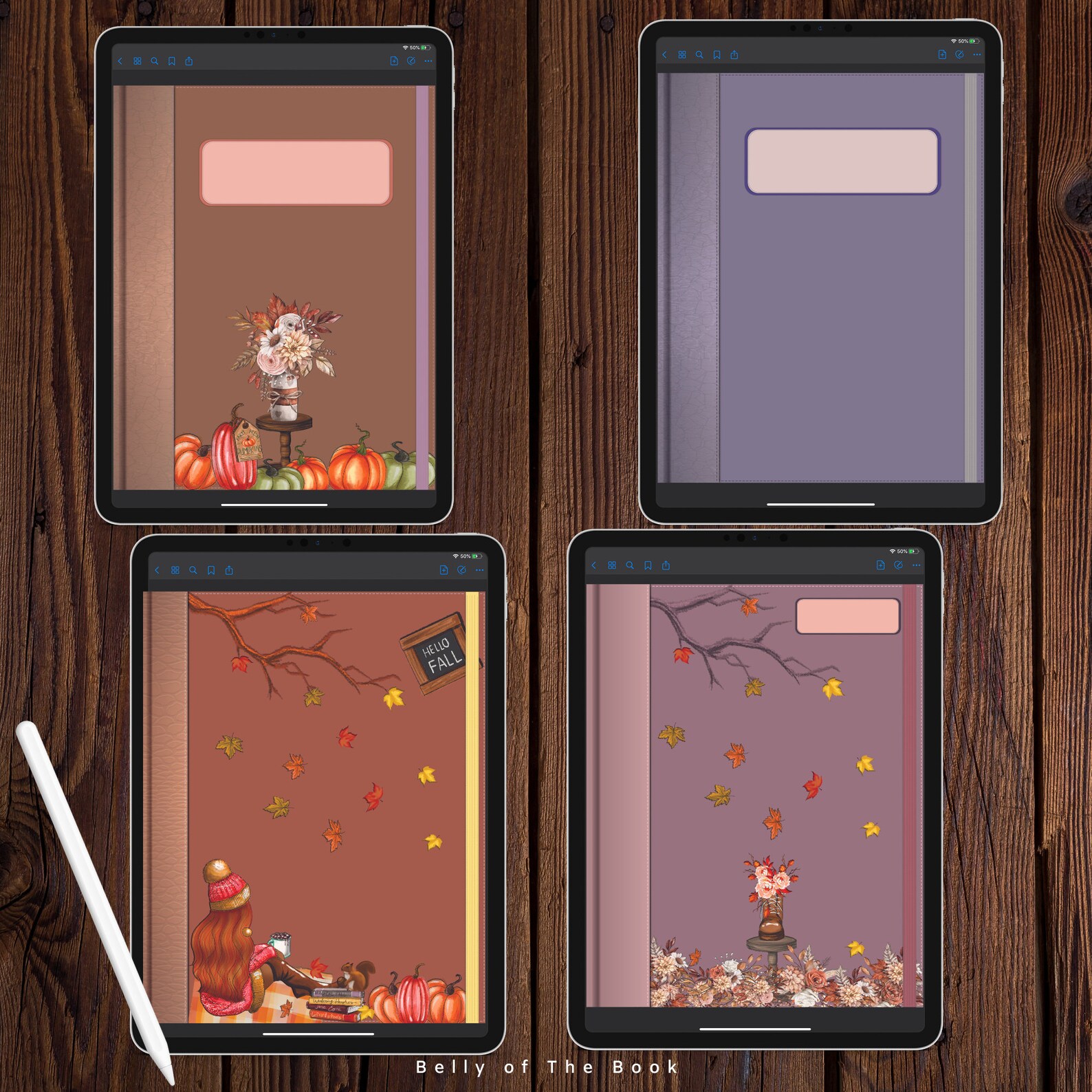 6 Digital Notebook / Journal Covers for Digital Planners or Notebooks ...