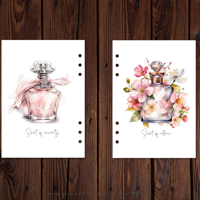 Perfume Bottle Planner Dashboard Set: Happy Planner Inserts (PDF) - Etsy