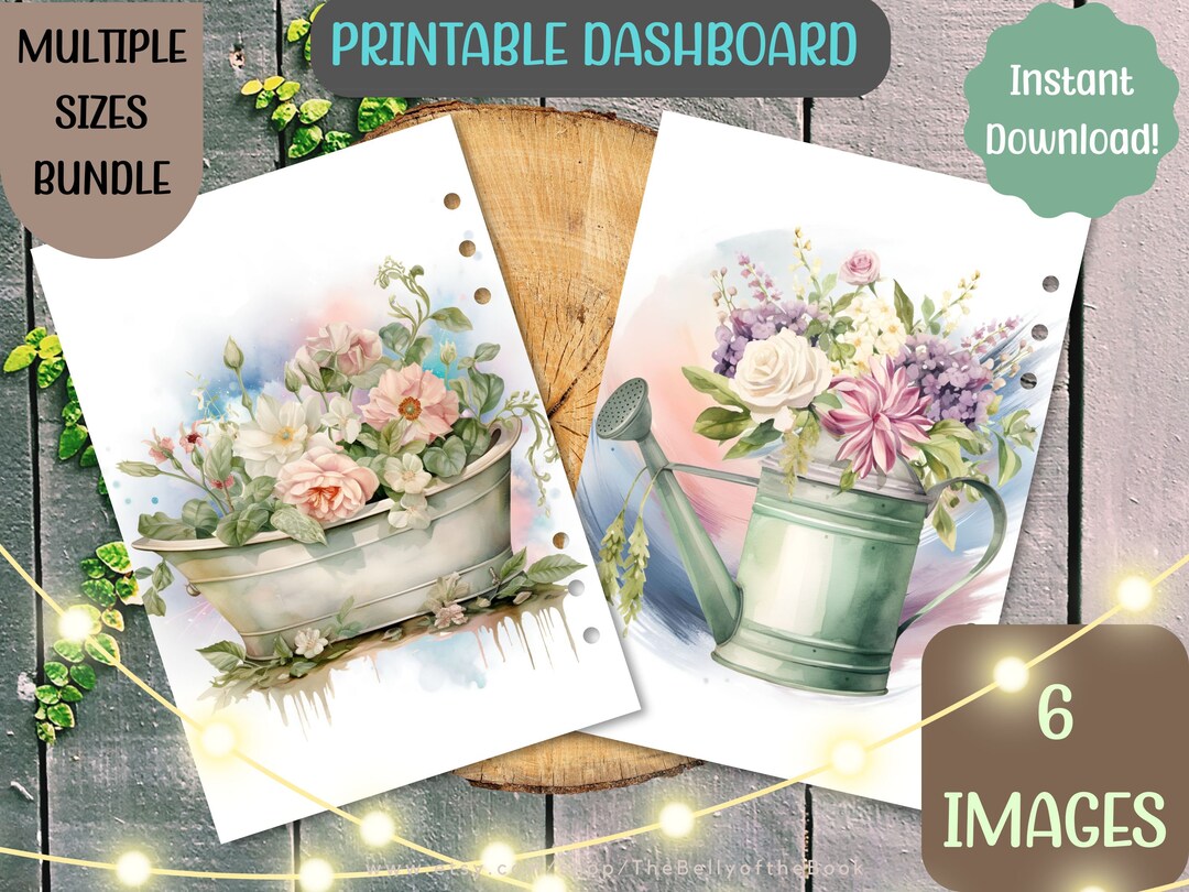 Printable Spring Flower Planner Dashboard Bundle - Multiple Sizes ...
