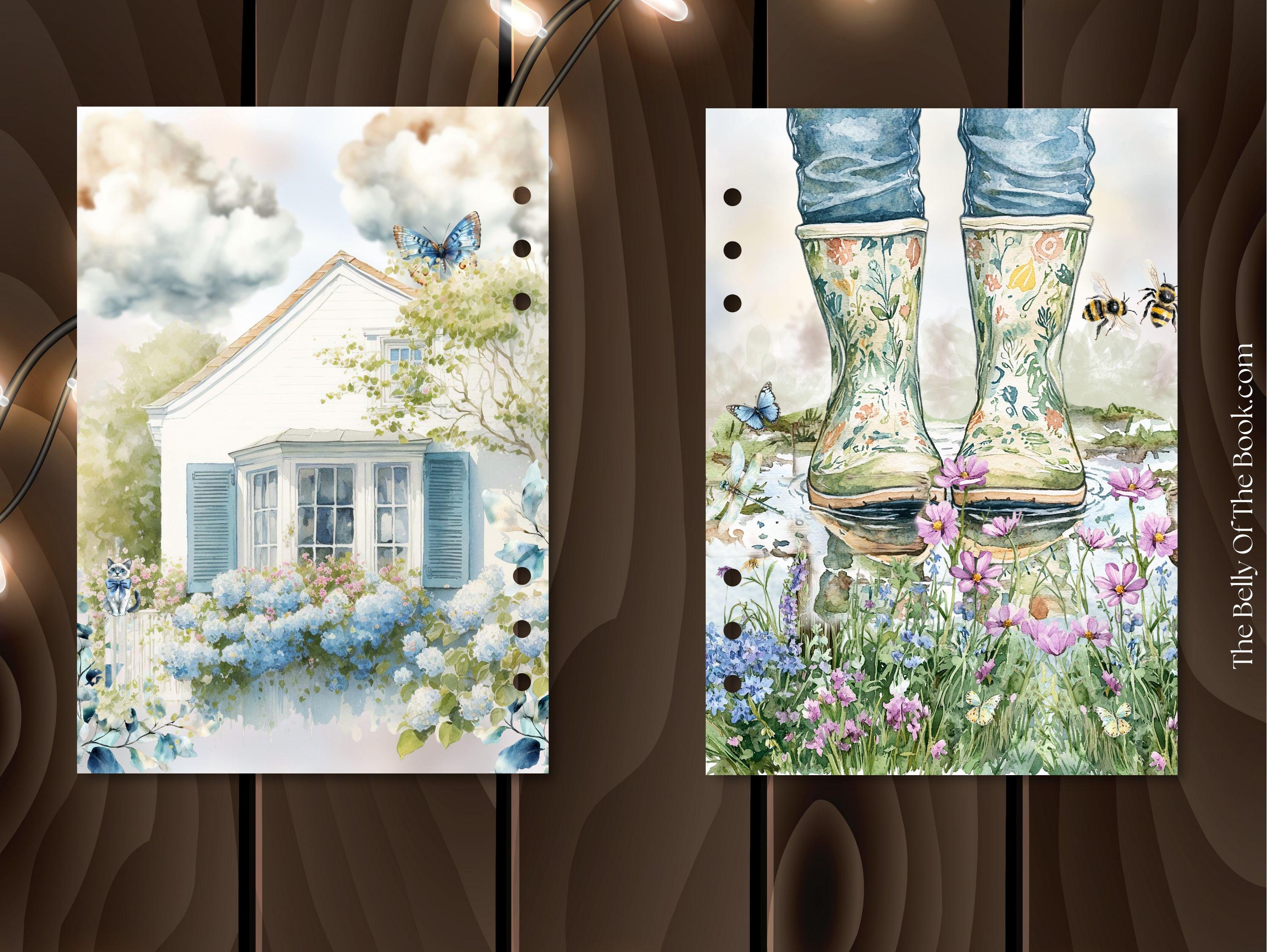 Spring Awakening Watercolor Printable Dashboard for Happy Planner, A6 ...