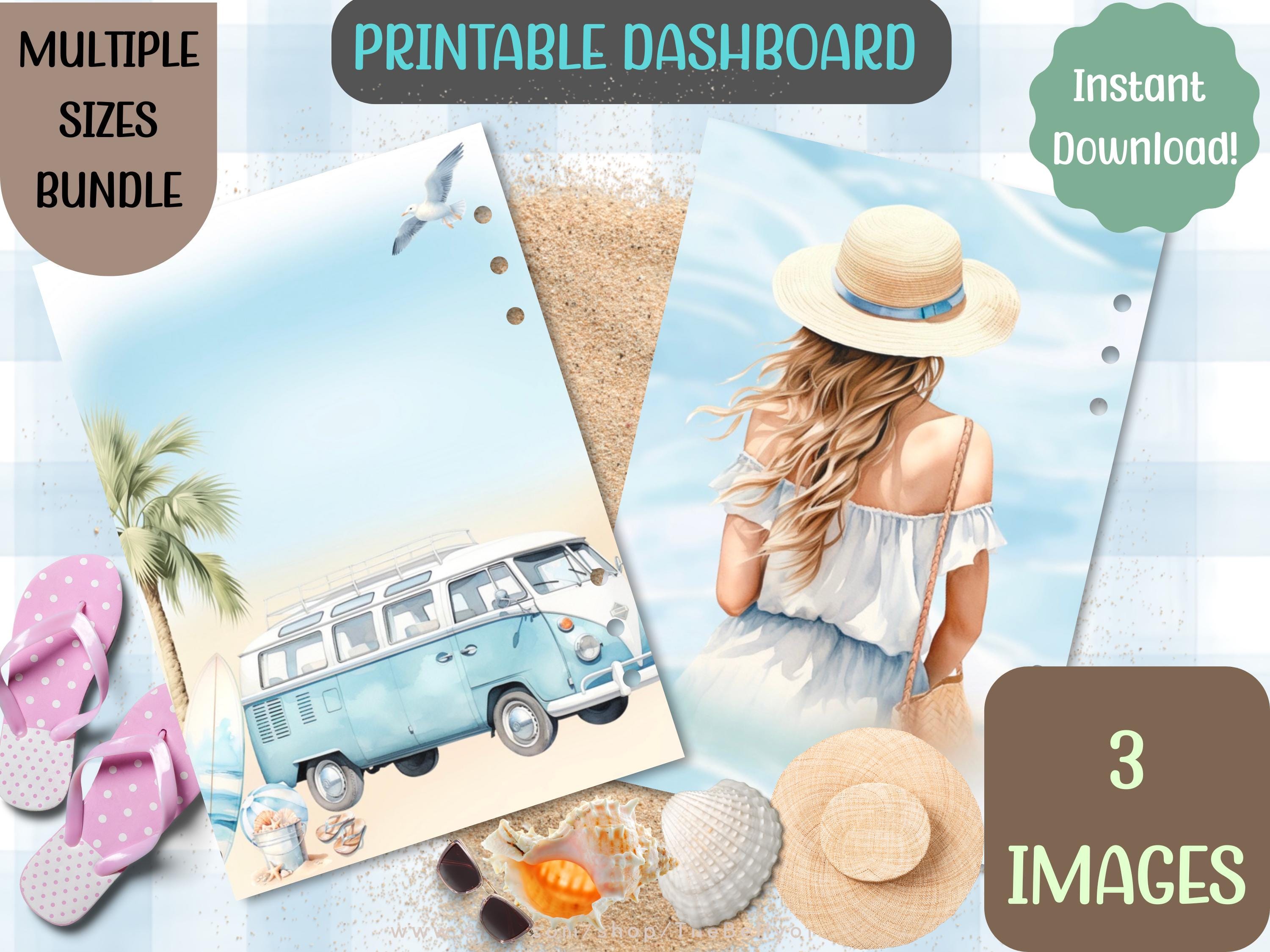 Seaside Escape Printable Planner Dashboard Bundle - Summer Fun Beach ...