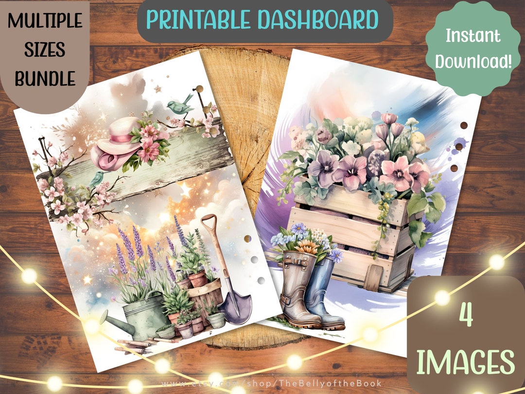 Spring Flower Planner Dashboards: Floral Printable Bundle (digital ...
