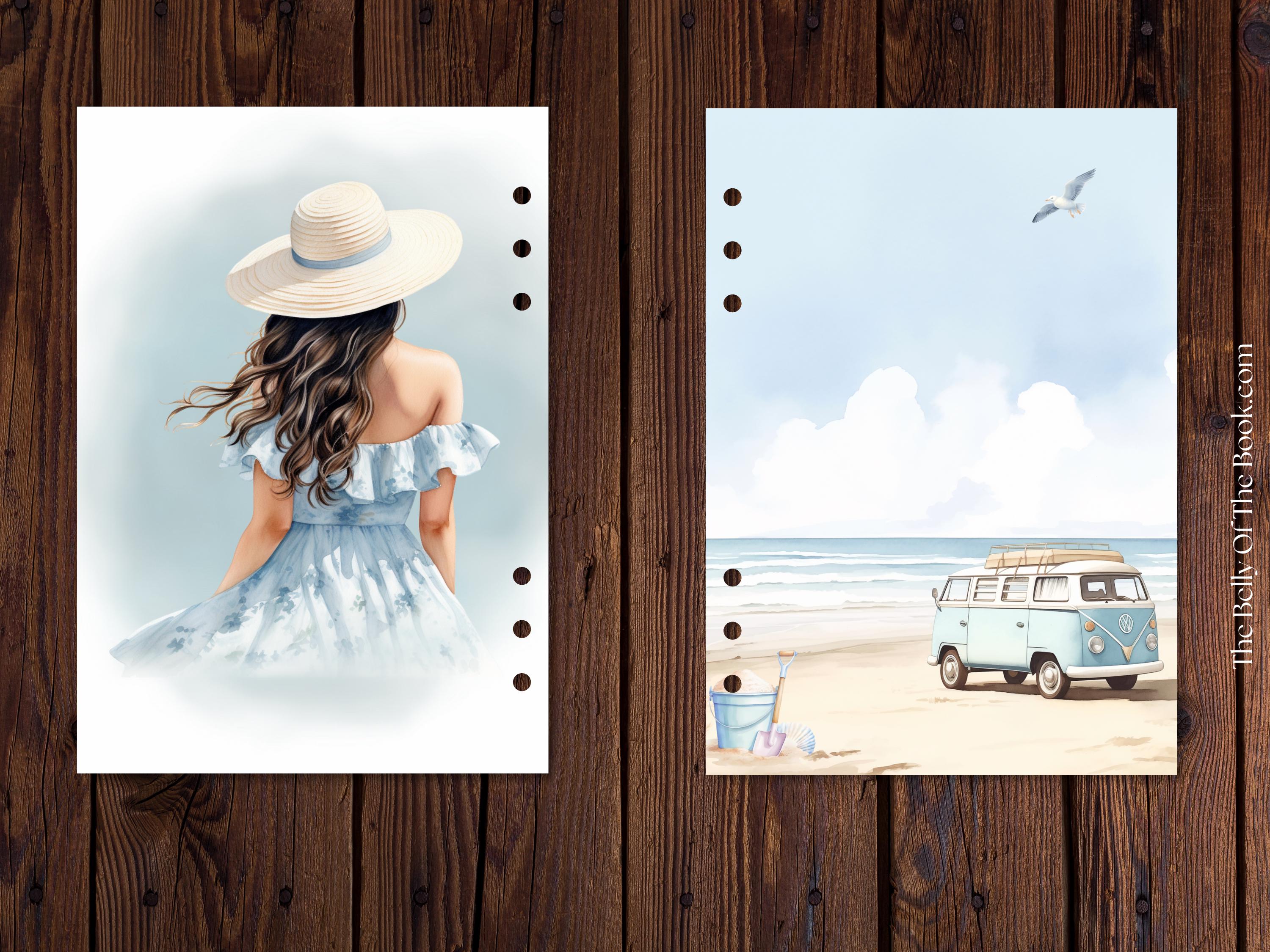 Coastal Seaside Escape Printable Planner Dashboard Bundle - Summer Fun ...