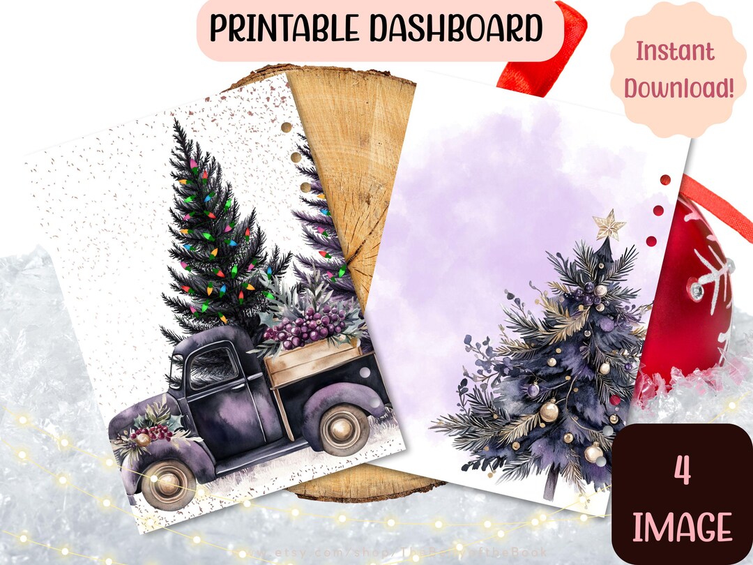 Moody Christmas Planner Dashboard: Festive Organizer Insert (digital ...