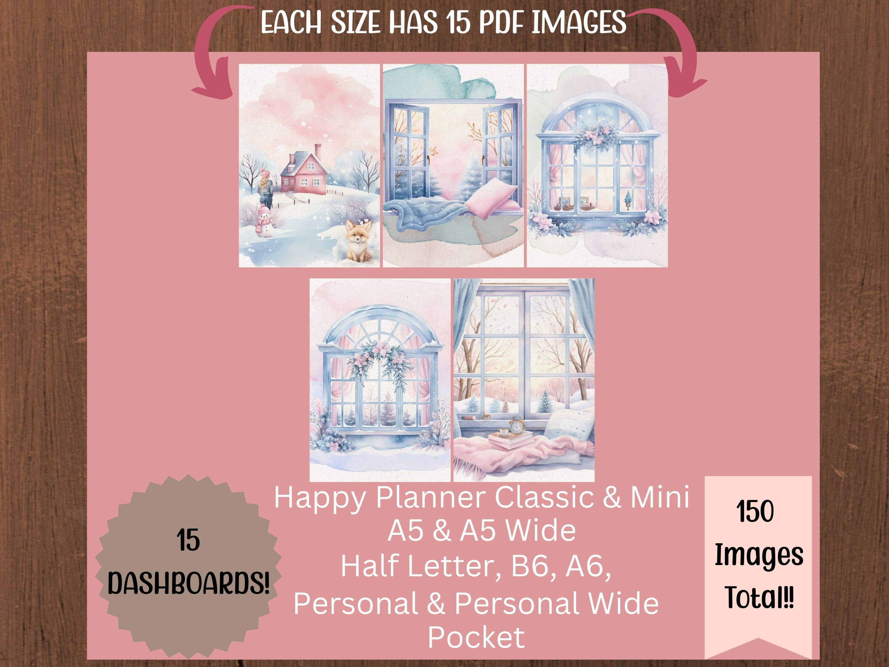 Winter Planner Girl Dashboard Bundle - 15 Unique Designs in One Pack - Etsy