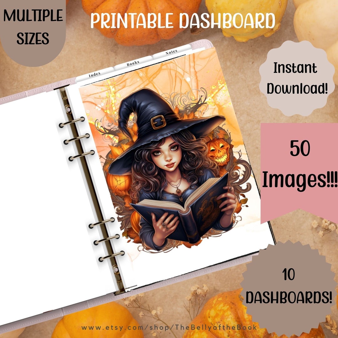 Halloween Scene Planner Dashboard Spooky Printable for Fall - Etsy