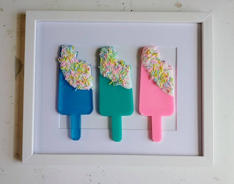 Bit Popsicle Art Popsicle Wall Art Pop Art Food Art Popsicle Painting 8x10 - Etsy