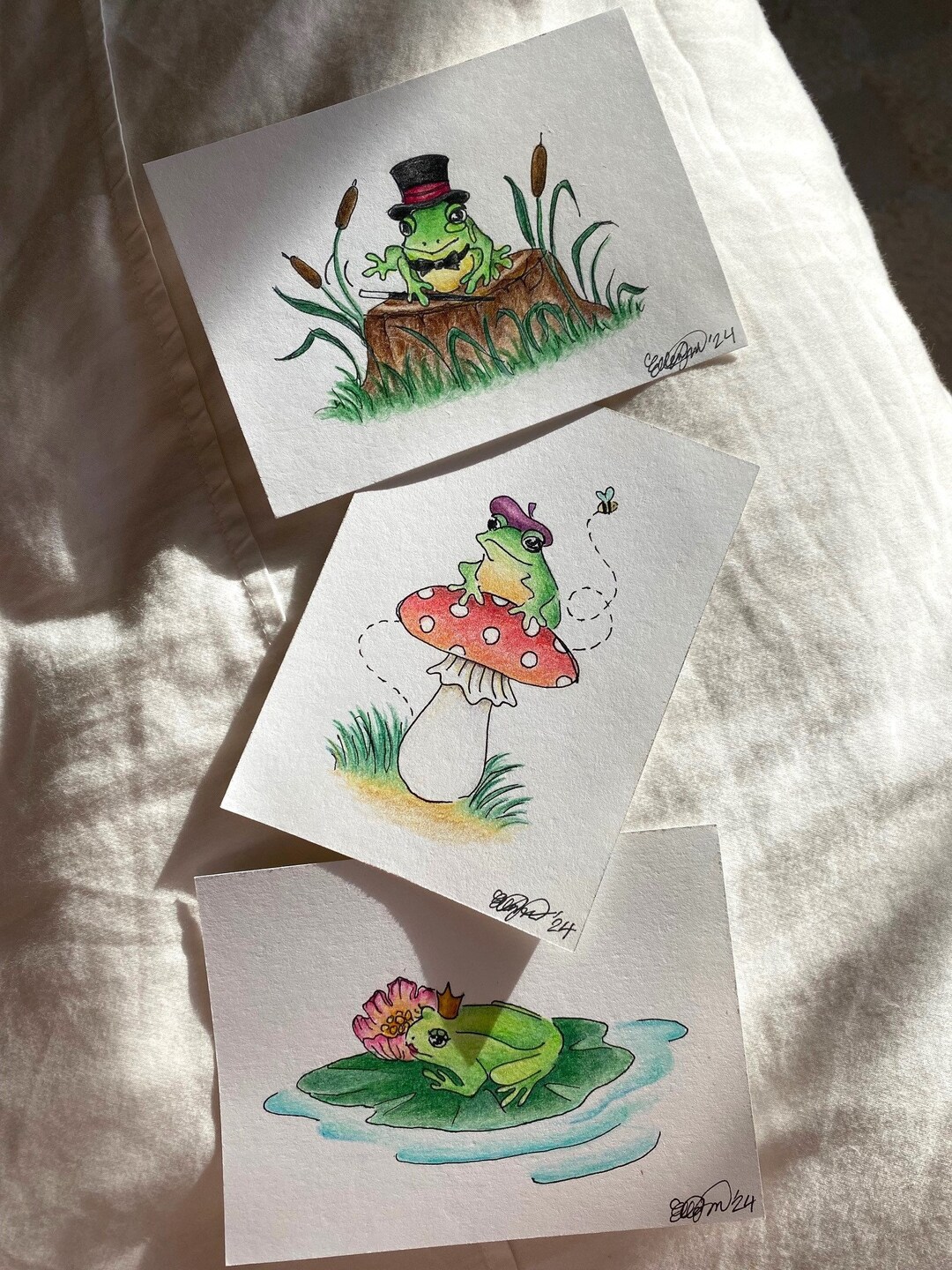Froggy Friends Greeting Card Set - Etsy