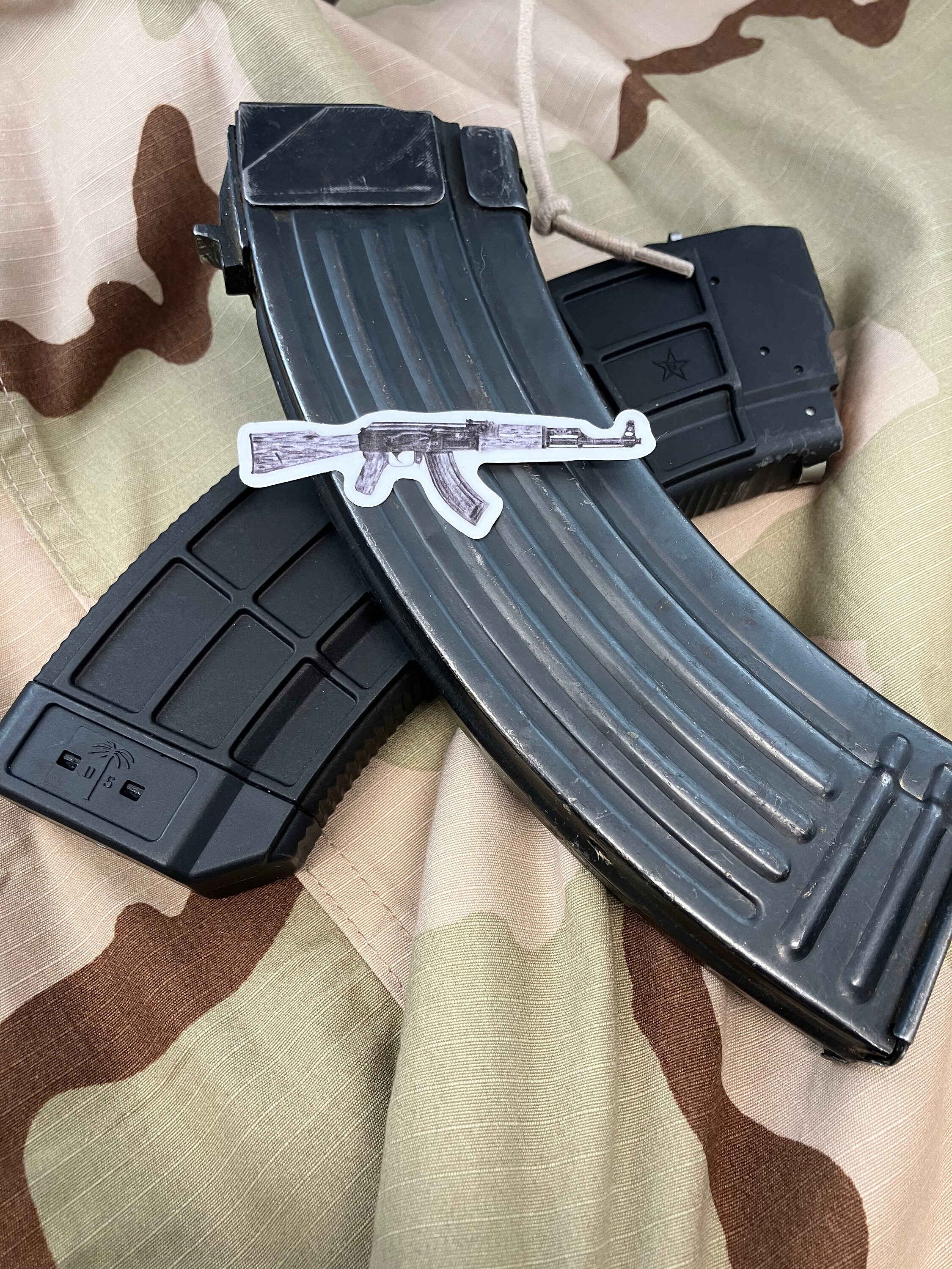 AK47 Sticker Hand Drawn Original - Etsy