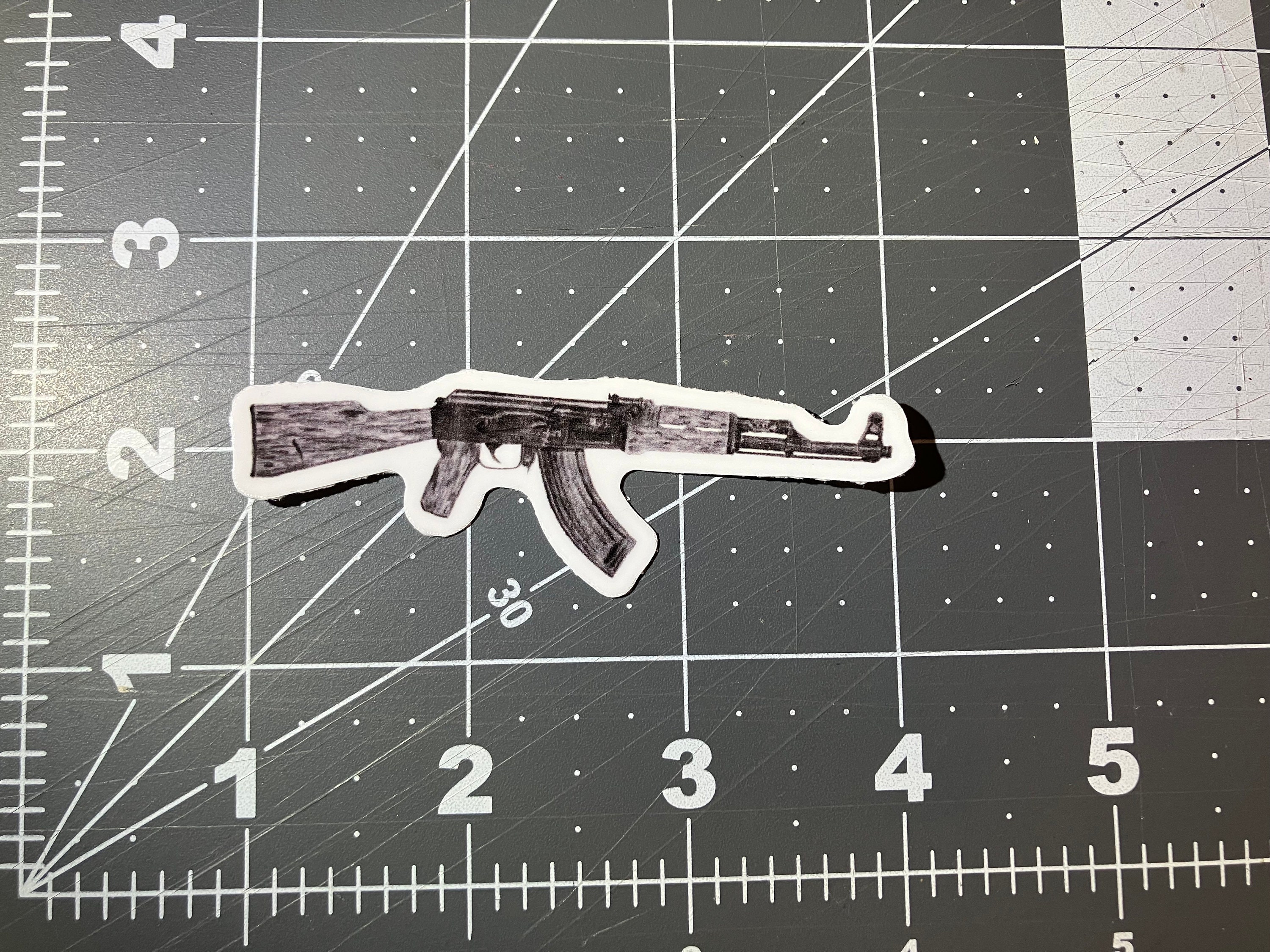 AK47 Sticker Hand Drawn Original - Etsy