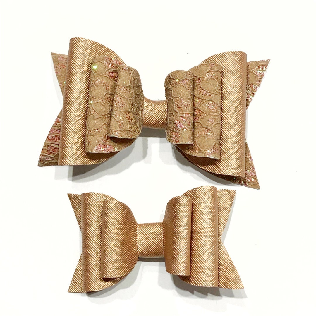 Set of Two Brown Bows – Vintage Style for Girls and Moms - Fall Hair ...