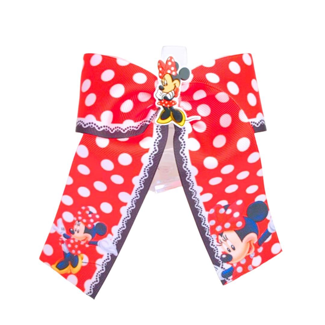 Red Polka Dot Minnie Mouse Bow: Birthday Hair Clip - Etsy