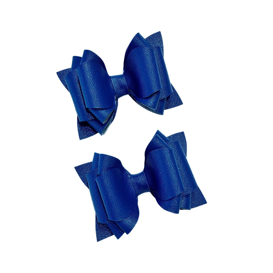 Navy Blue Hair Bow, Back to School Hair Bow, Blue Pigtail School Hair ...