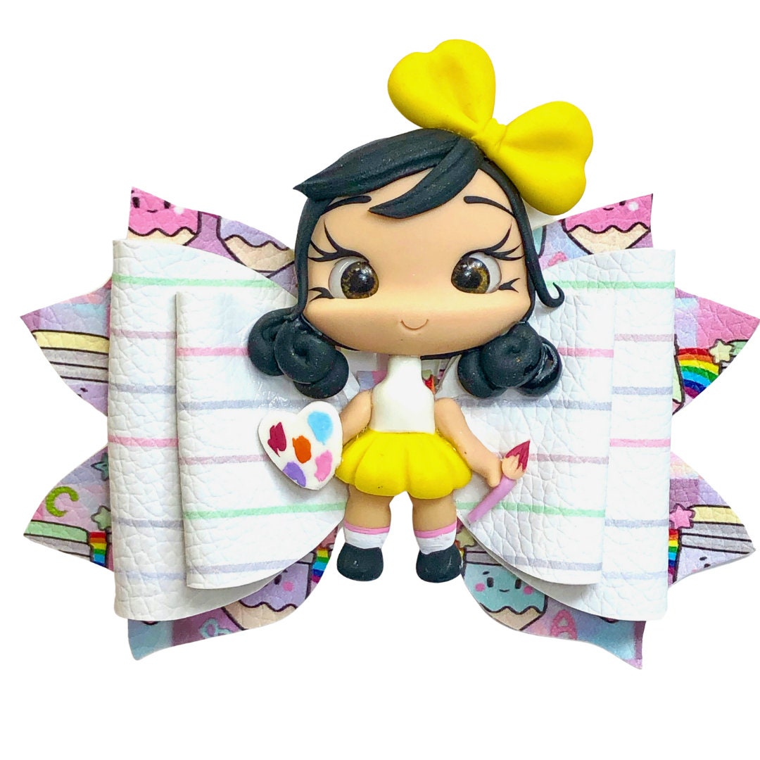 Art Classes Hair Bow, Back to School Hair Bow, Paint Pallet Hair Bow ...