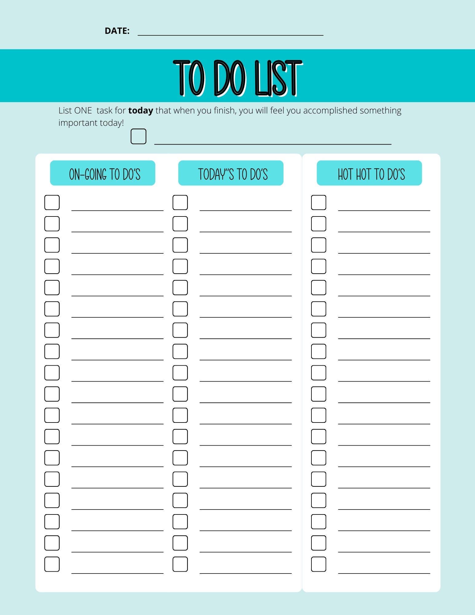Printable To-do List Template for Goodnotes and Notability Editable ...
