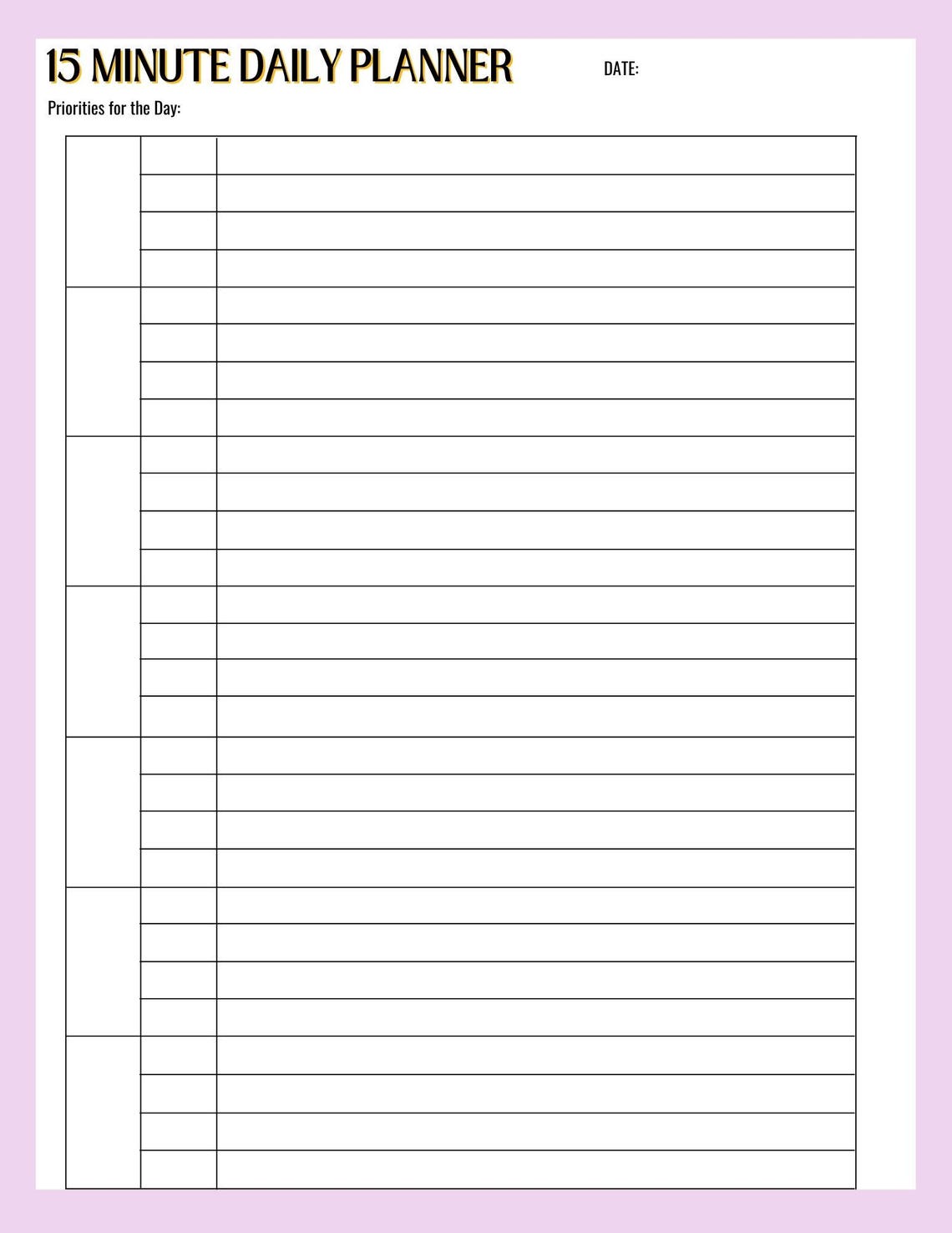 15 Minute Planner and How to Guide Goodnotes and Notability Compatible ...