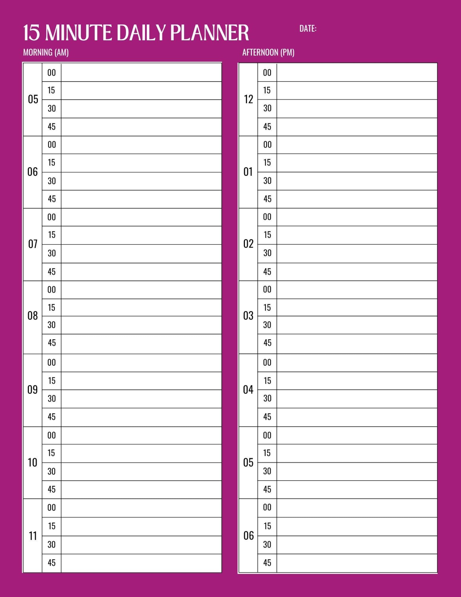 15 Minute Planner and How to Guide Goodnotes and Notability Compatible ...