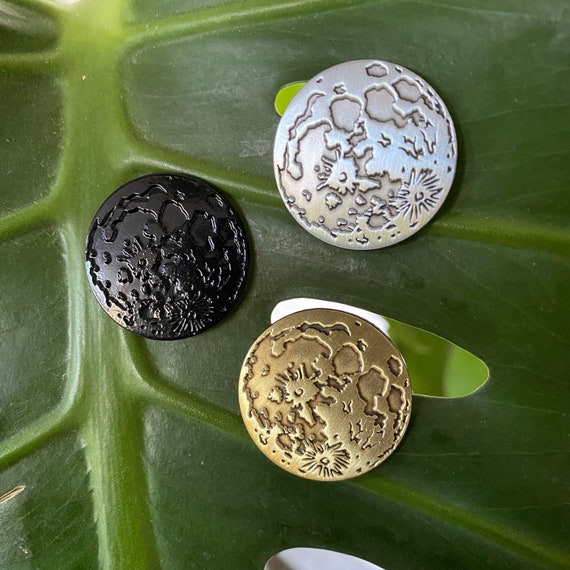 Moon Enamel Pin Full Moon Harvest Moon New Moon | Etsy