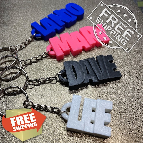 3d Printed Keychain Name - Etsy