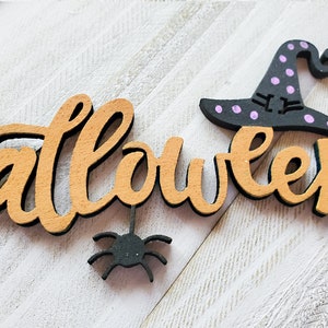 Halloween Typography Witch Hat Spider SVG Commercial Use Laser & Cut ...