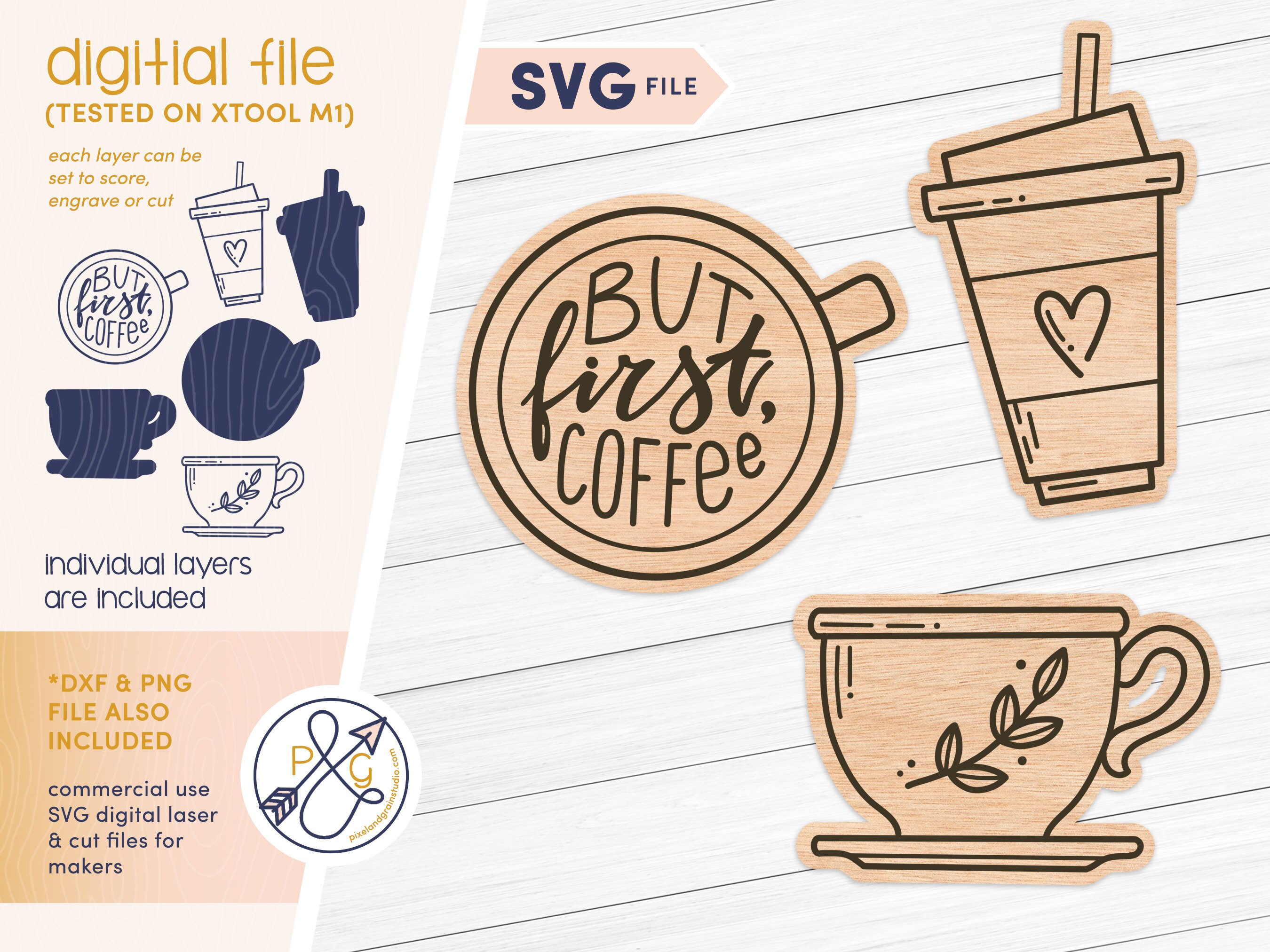 Coffee Cup Love Kitchen Laser File Commercial Use Laser & Cut Ready SVG ...