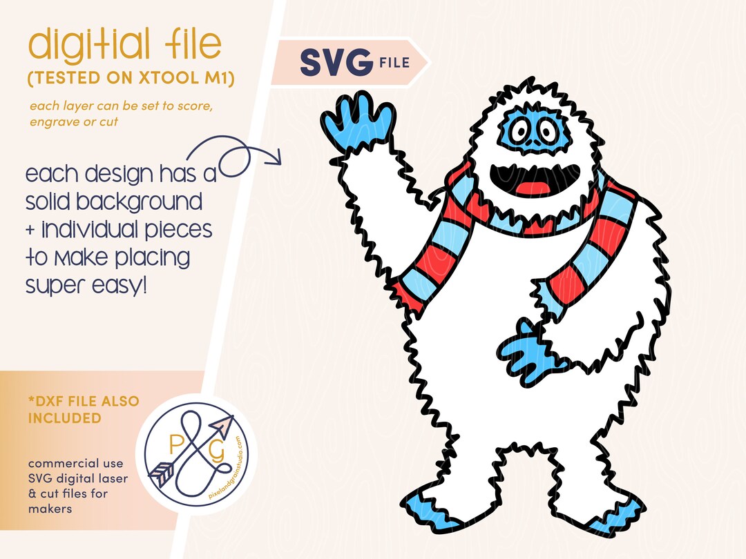 Christmas Rudolph Bumble Misfit Layered SVG | Commercial Use Laser ...