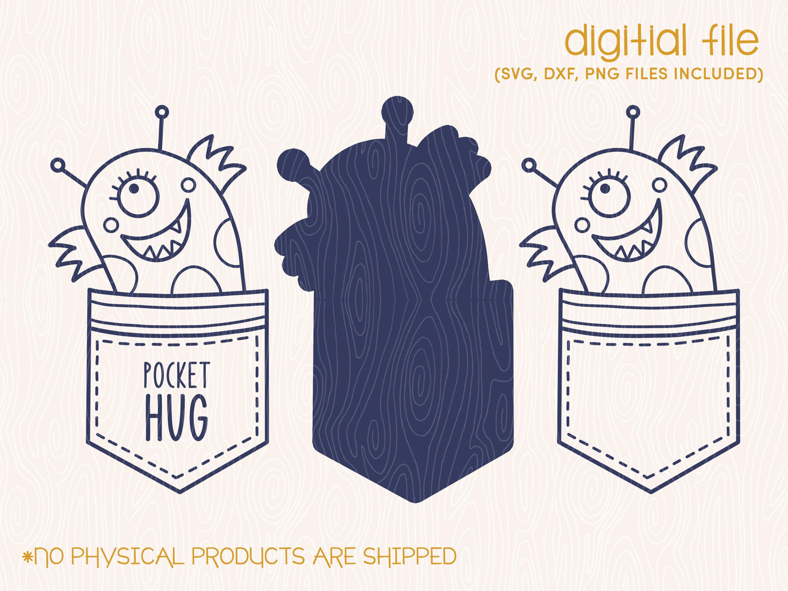 Kid Monster Pocket Hug Gift Laser File Commercial Use Laser - Etsy