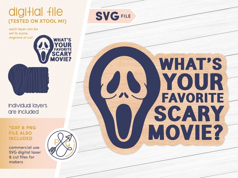 Scream Ghostface Horror Movie Svg Commercial Use Laser & Cut - Etsy Ireland