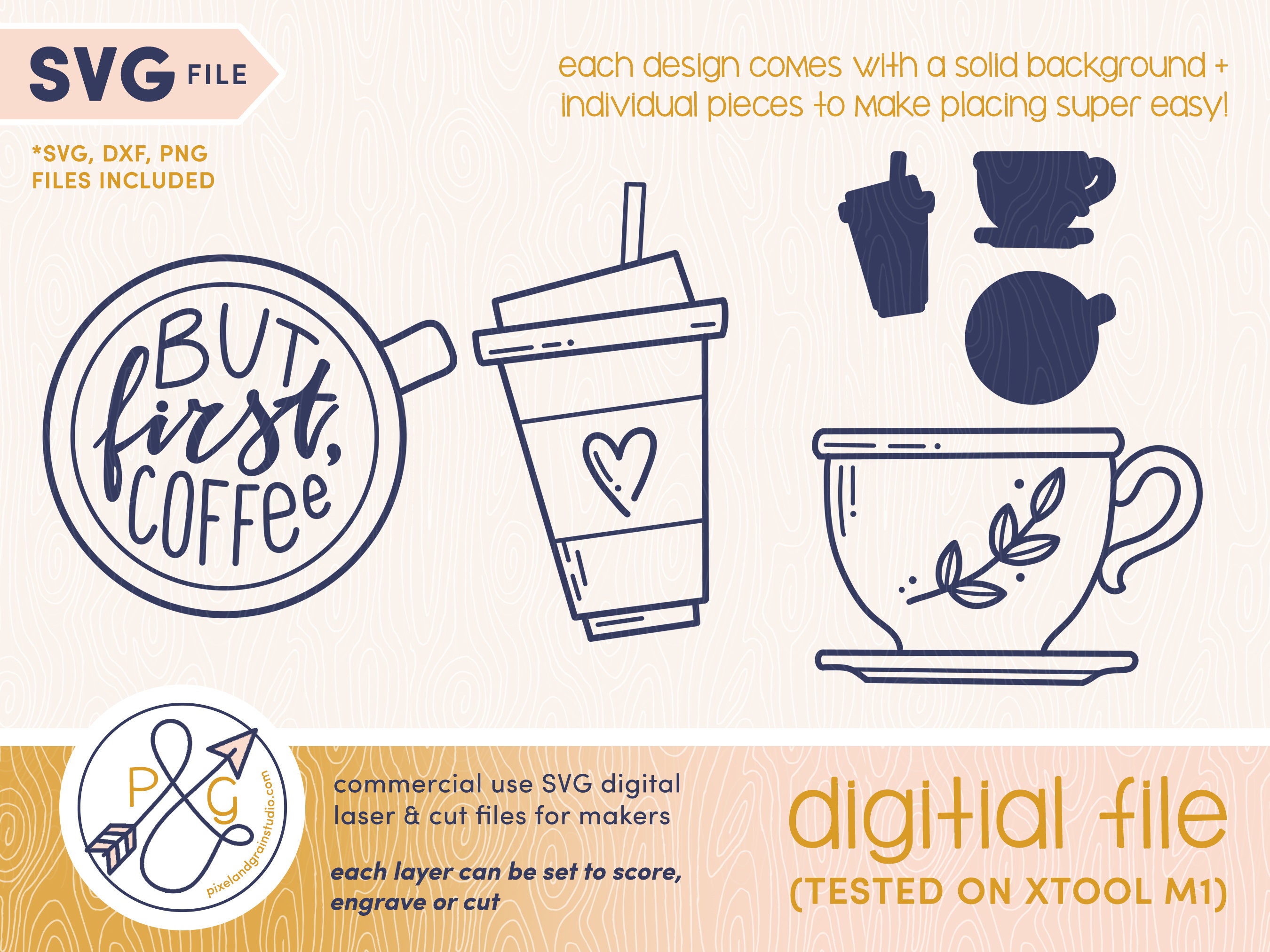 Coffee Cup Love Kitchen Laser File Commercial Use Laser & Cut Ready SVG ...