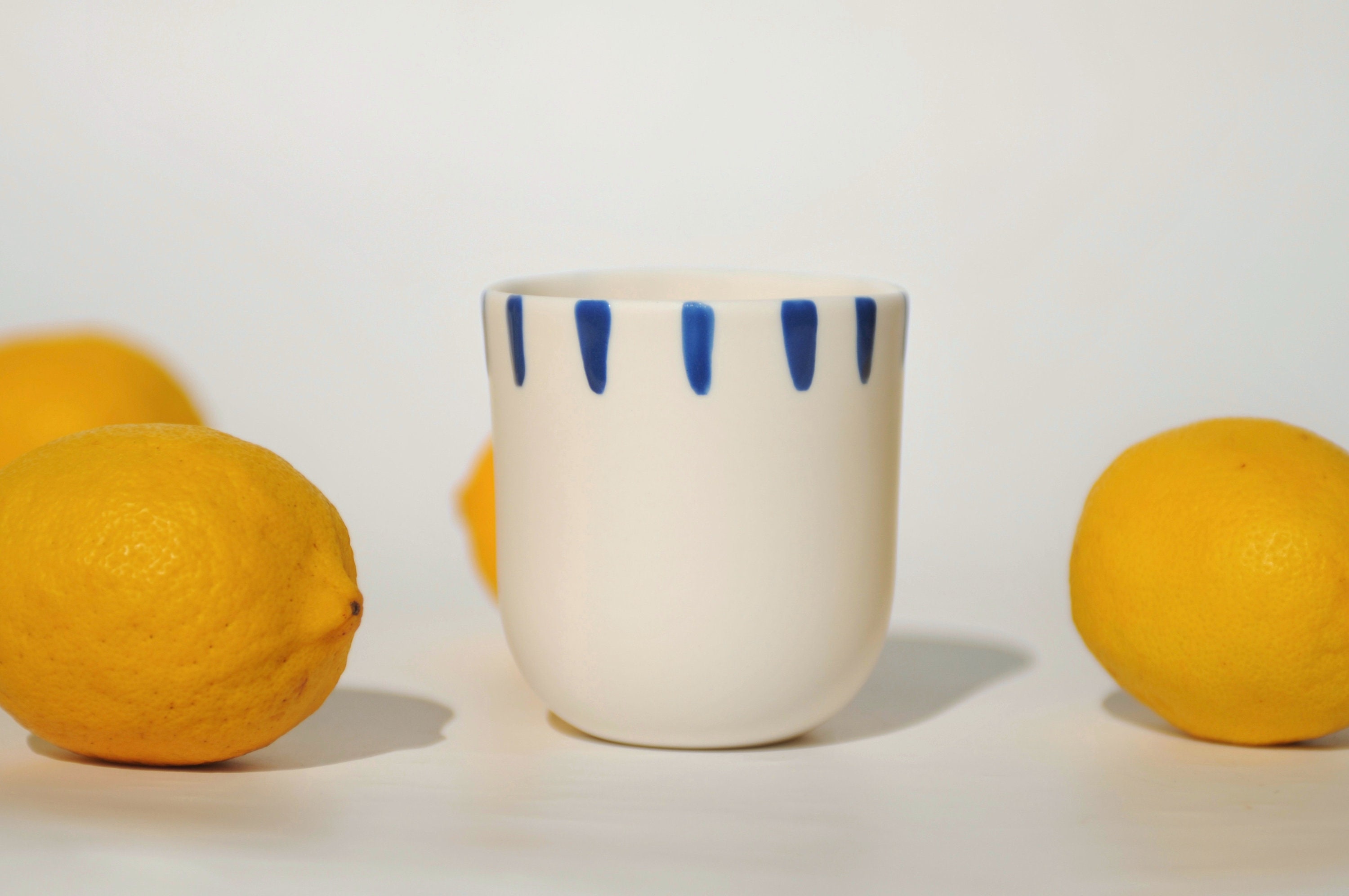 Handmade Porcelain Coffee Cups With Colorful Stripes, 7 Oz Espresso Cup ...