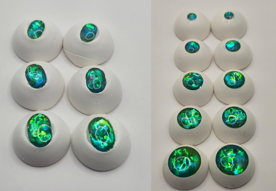 Kabbit BJD Eyes Green Sparkle Pill/round Pupil - Etsy