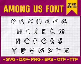 Among Us Alphabet Font - Etsy