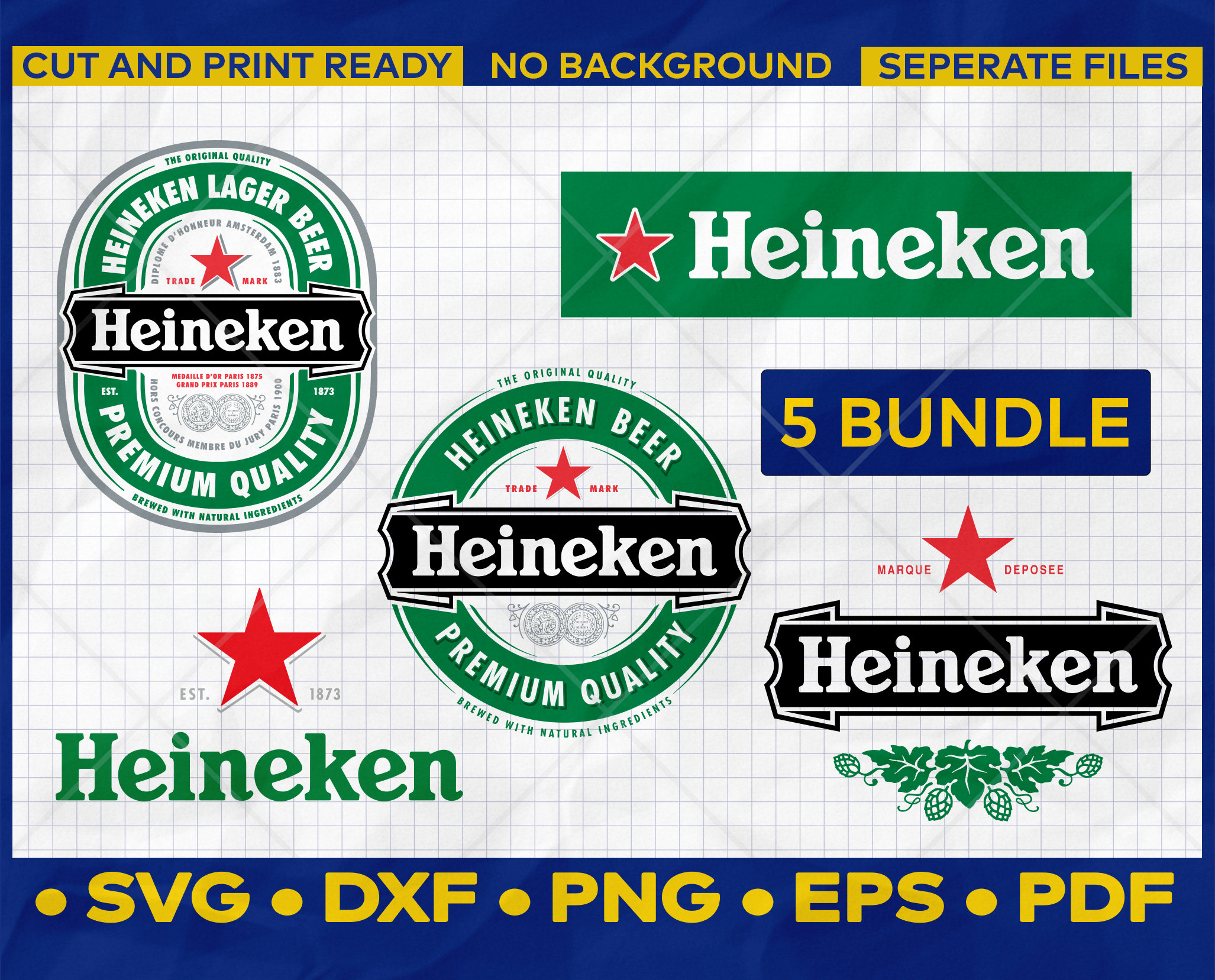 Heineken Bundle SVG Heineken Logo SVG Heineken PNG Heineken | Etsy