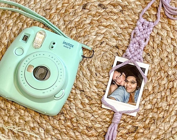 Polaroid Picture Hanger | Car Charm| Macrame Car Accessory | Polaroid ...