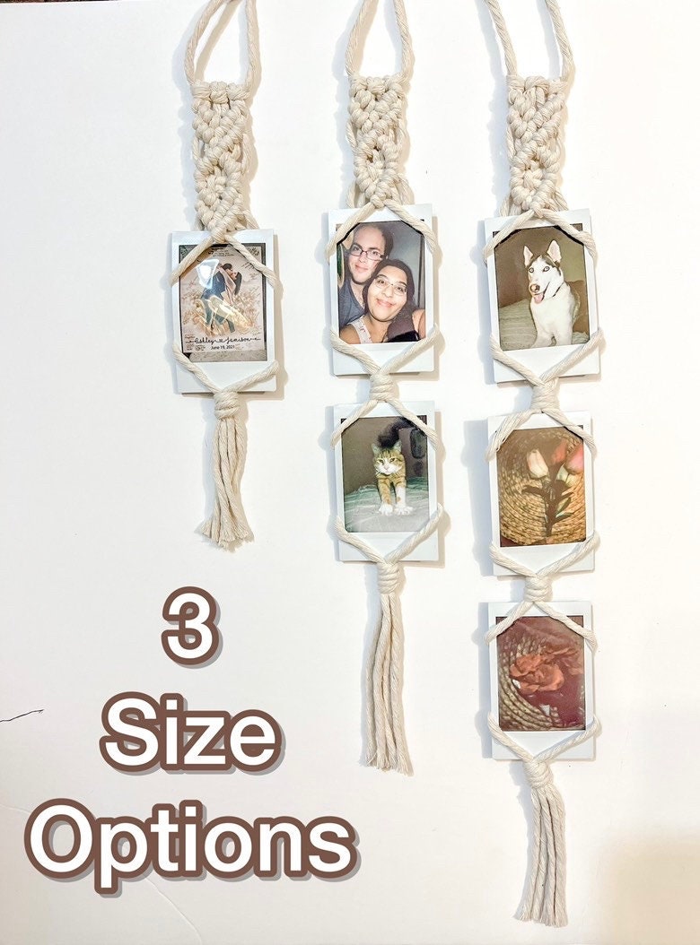 Polaroid Picture Hanger | Car Charm| Macrame Car Accessory | Polaroid ...