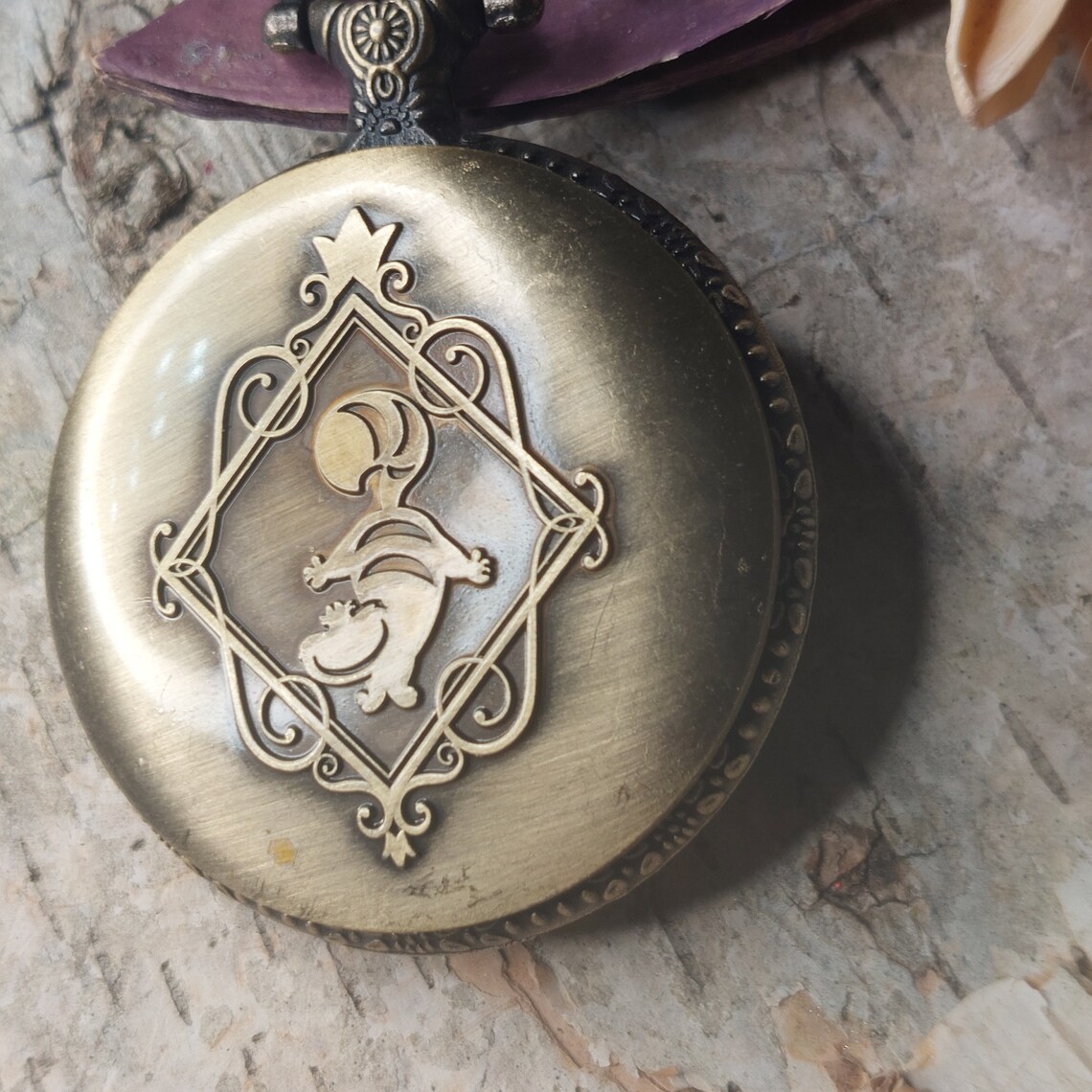 Bronze Alice in Wonderland Pocket Watch - Etsy