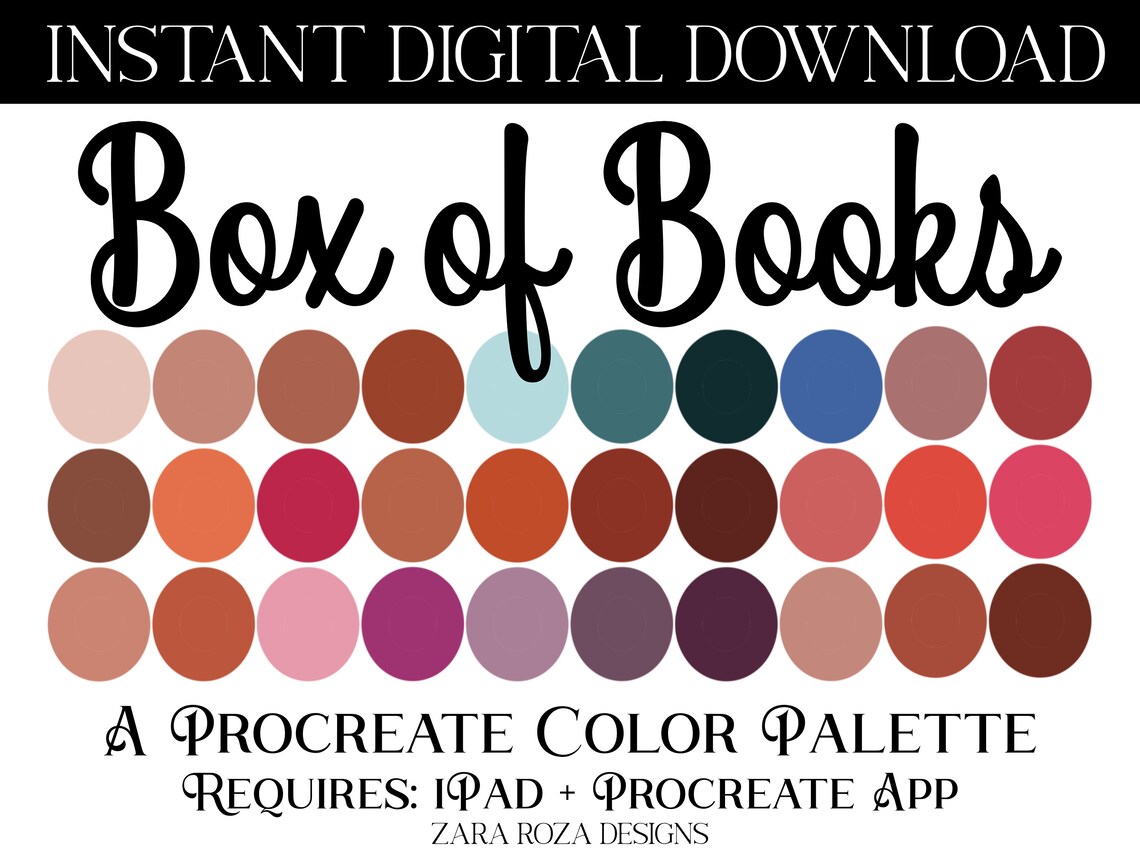 20 Procreate Color Palette Bundle Pack - VOL. 18 Set - Goth Retro ...