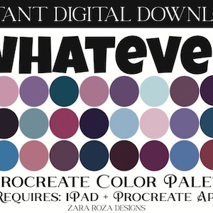 20 Procreate Color Palette Bundle Pack - VOL. 27 Set, Digital Art, Goth ...