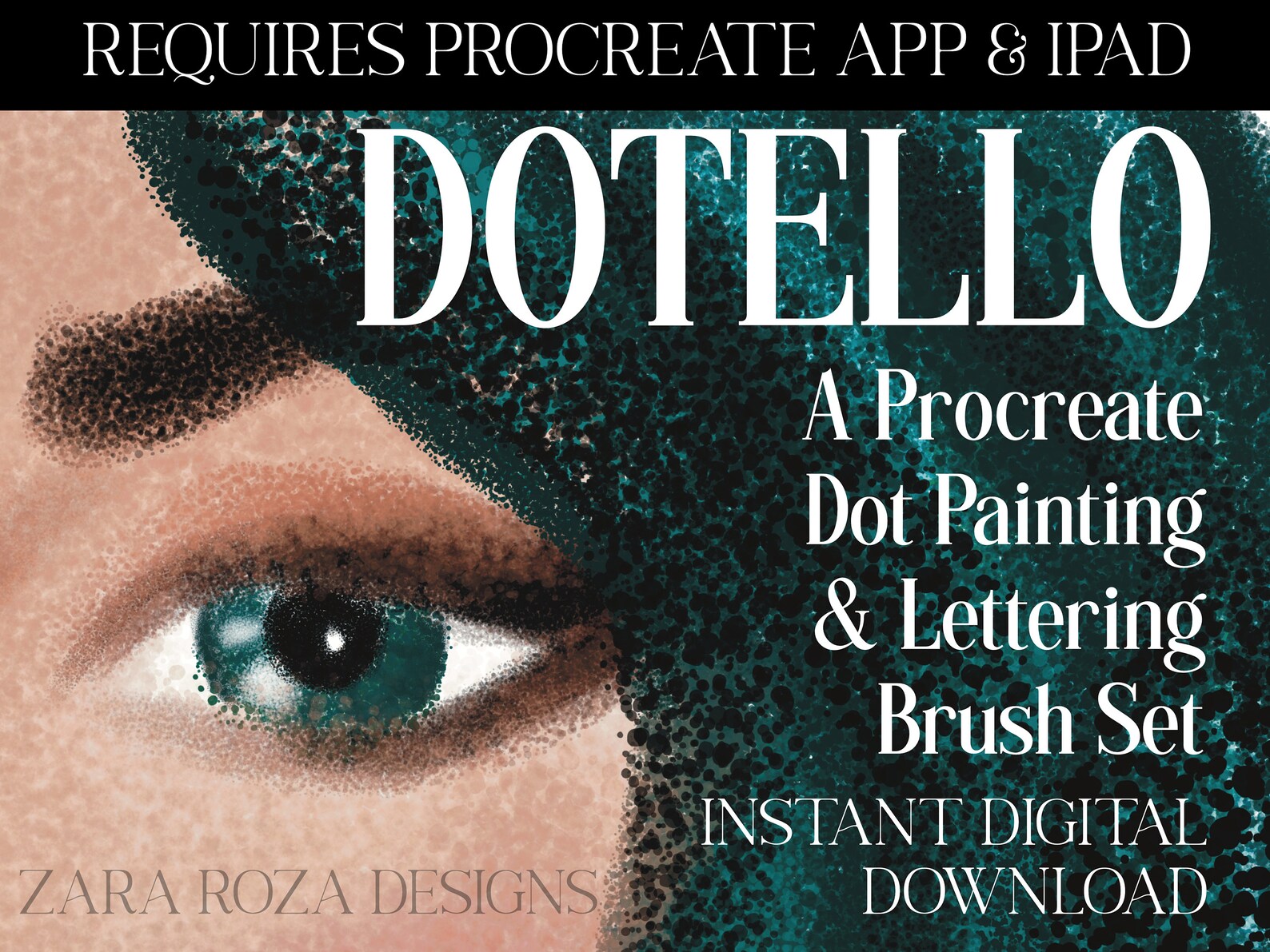 Dotello: Procreate Dot Paint Brush Set - Drawing Unique Portrait Art ...